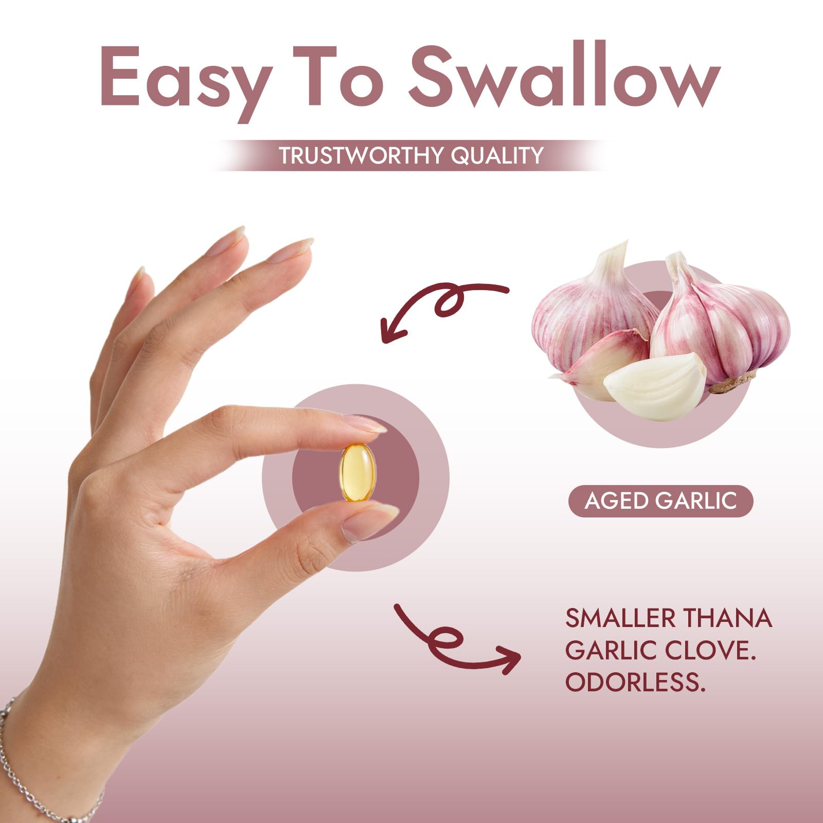 Garlic softgels for heart health