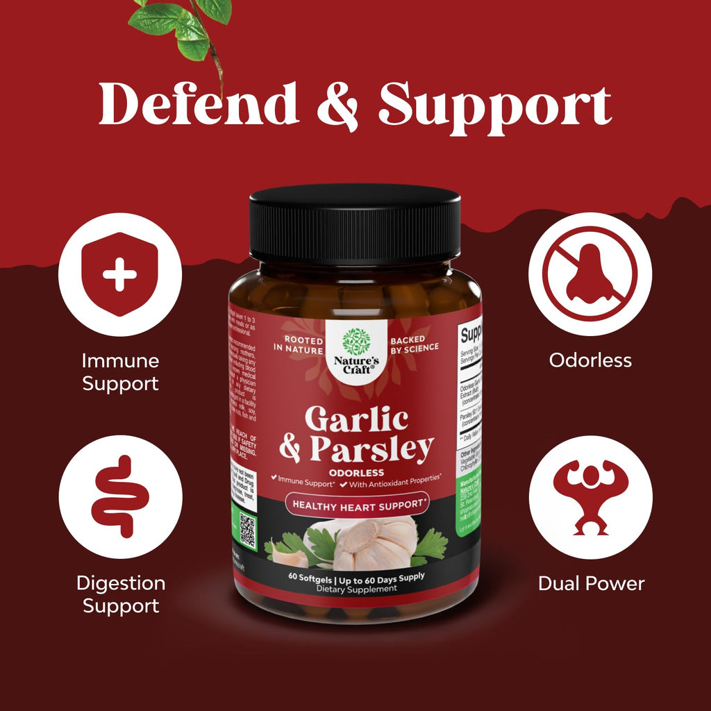 garlic softgels with parsley extract