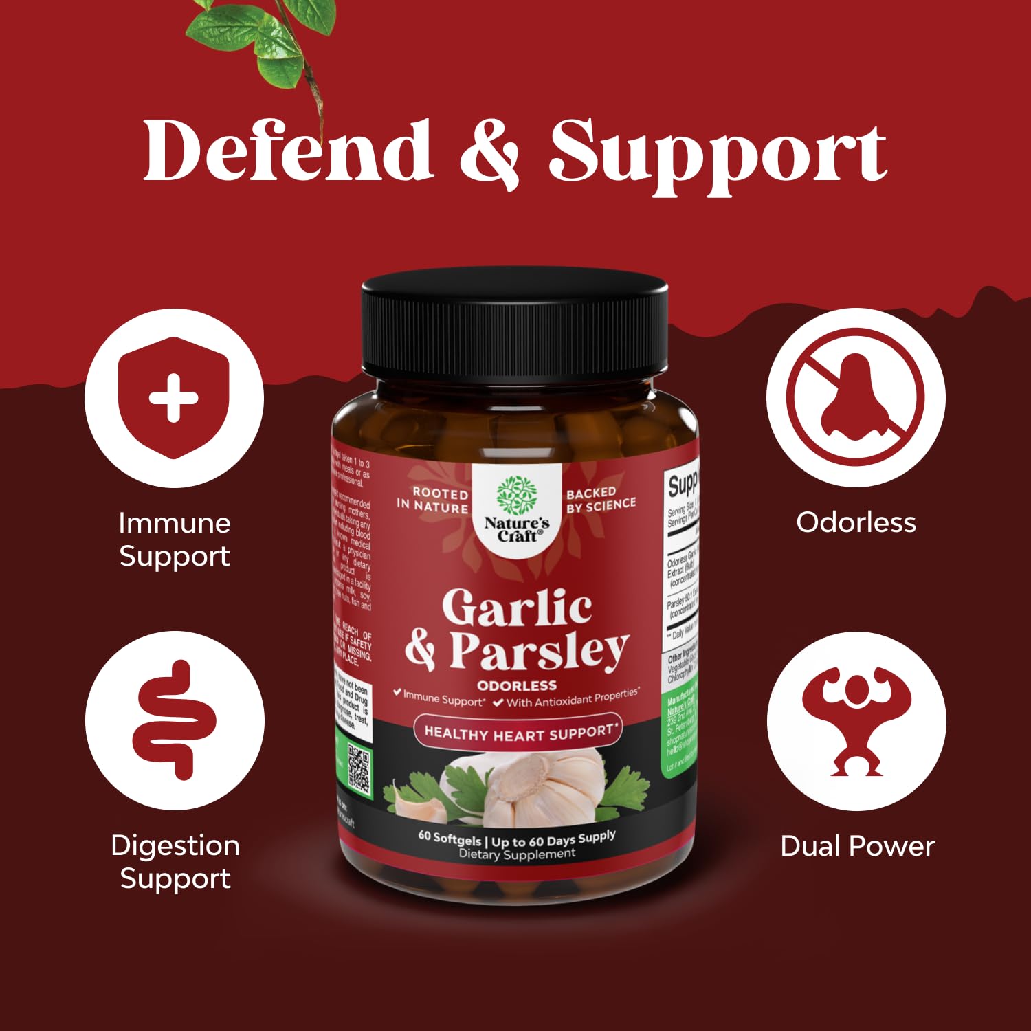 garlic softgels with parsley extract