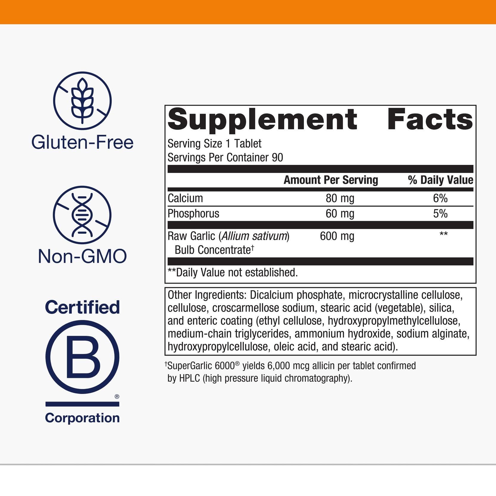 garlic supplement for overall wellness