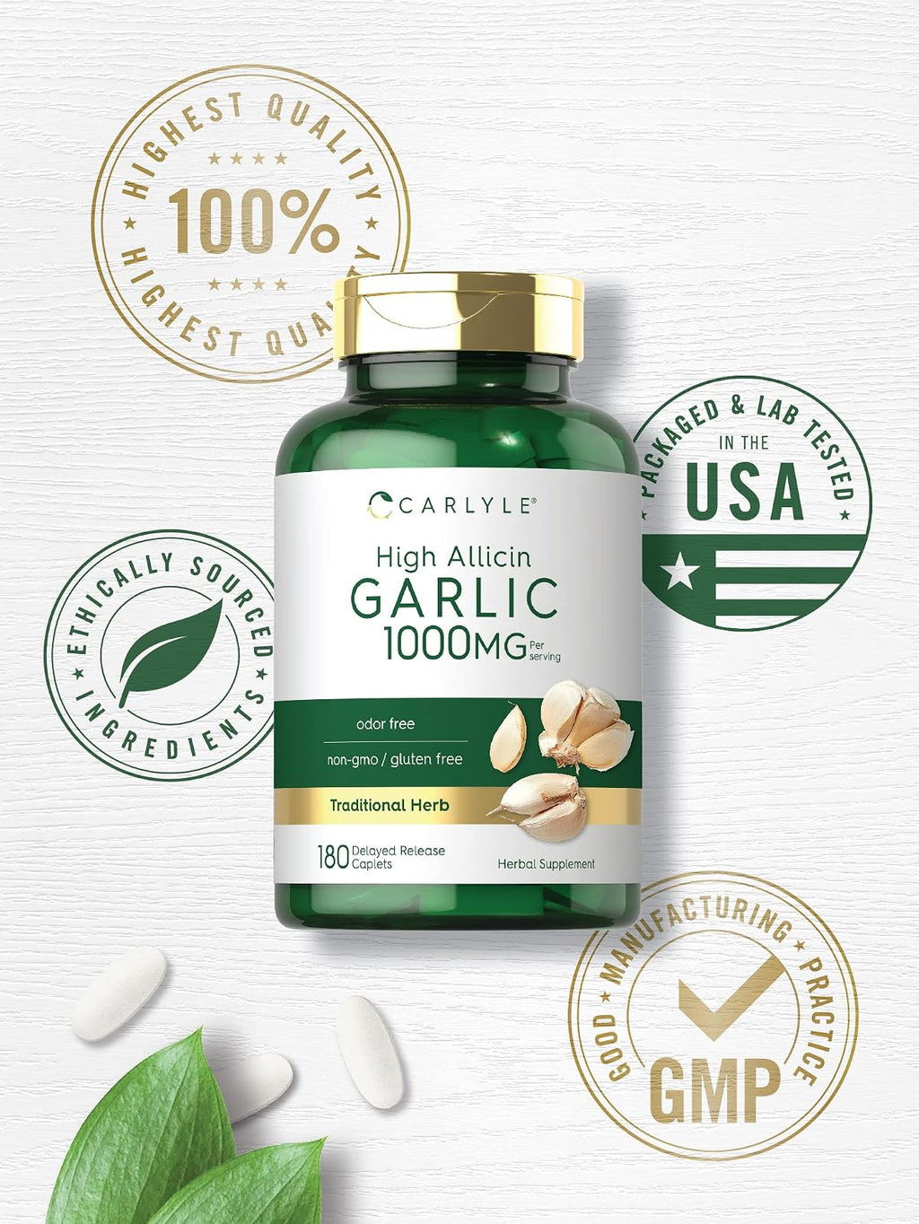 Garlic supplement for overall wellness