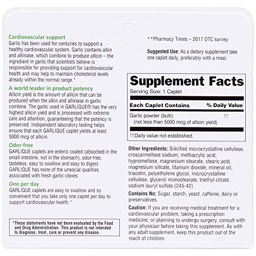 Garlique garlic tablets for cholesterol management