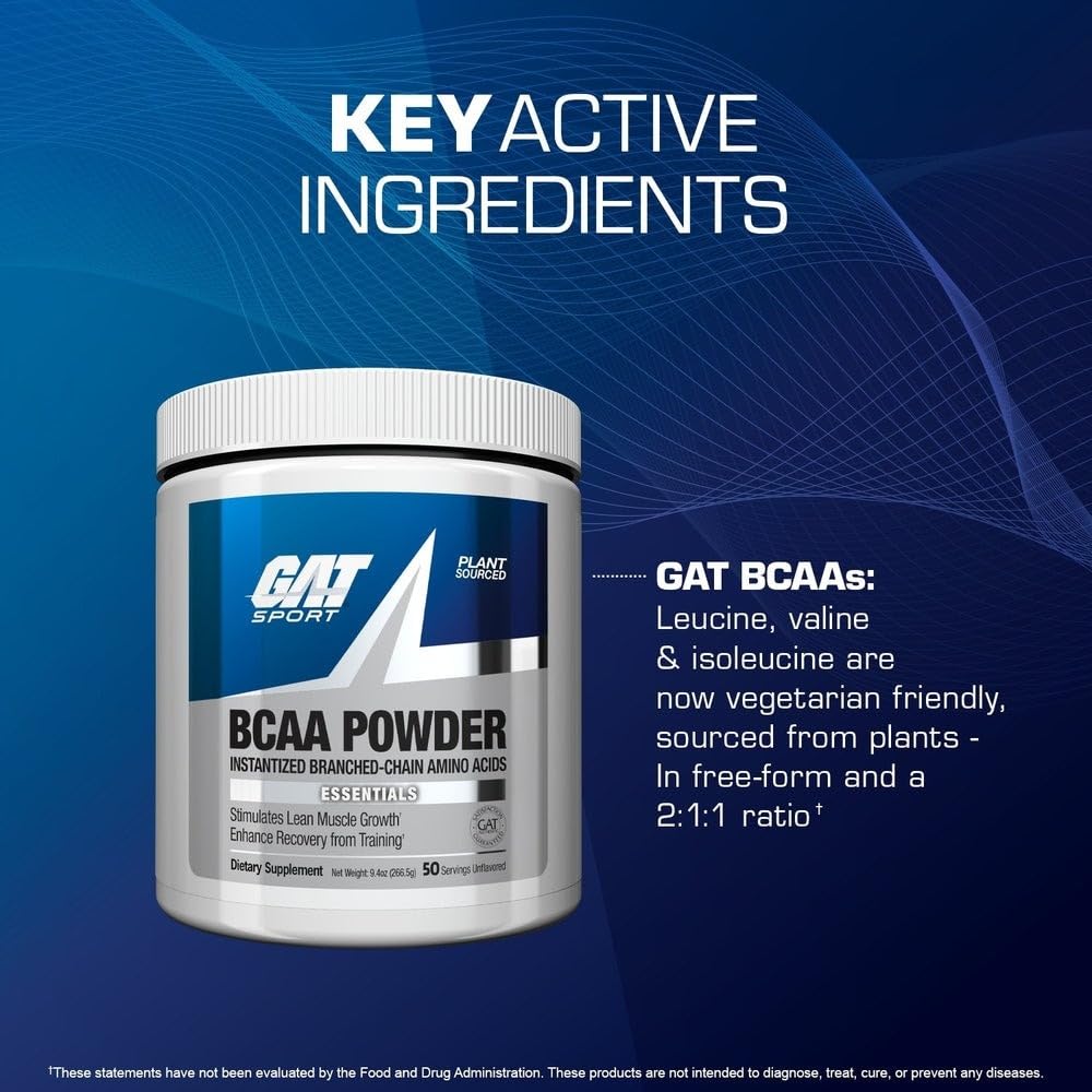 GAT SPORT BCAA supports muscle growth