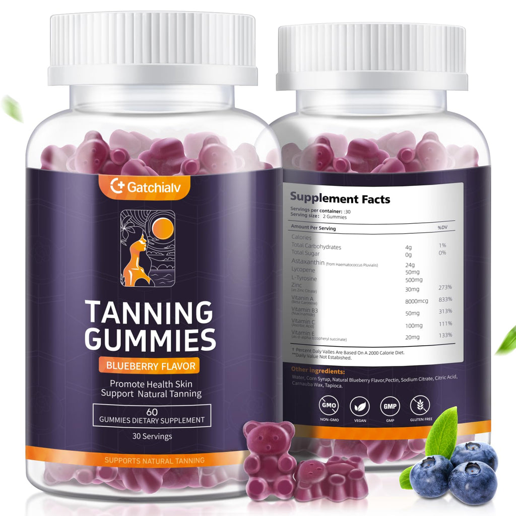 Gatchialv tanning gummies for glowing skin
