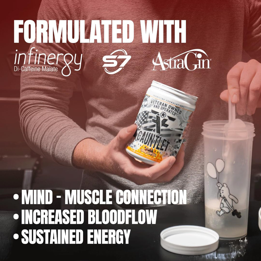 Gauntlet pre workout supports muscle performance
