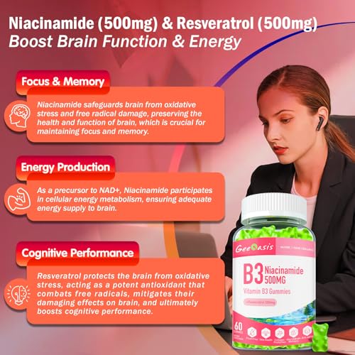 Geeoasis vitamin B3 gummy supplements