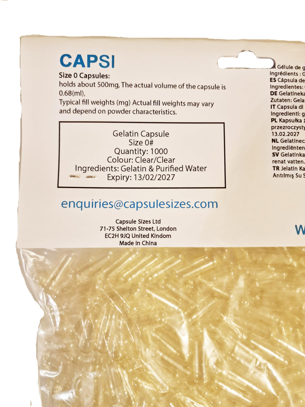 gelatin capsules for DIY supplements