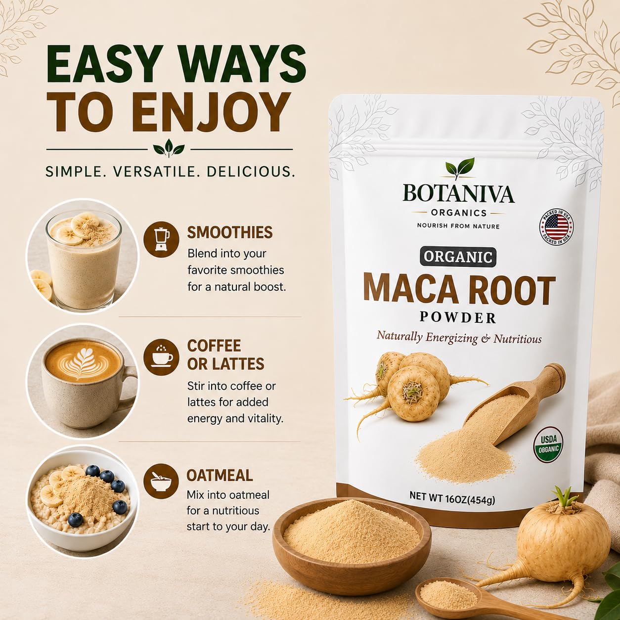 gelatinized maca powder for energy