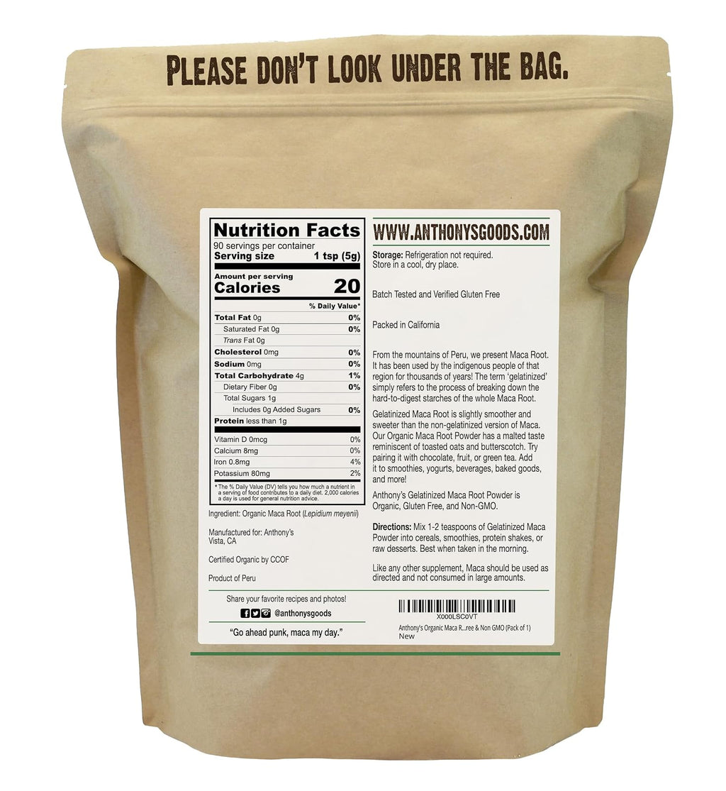 gelatinized maca root for energy