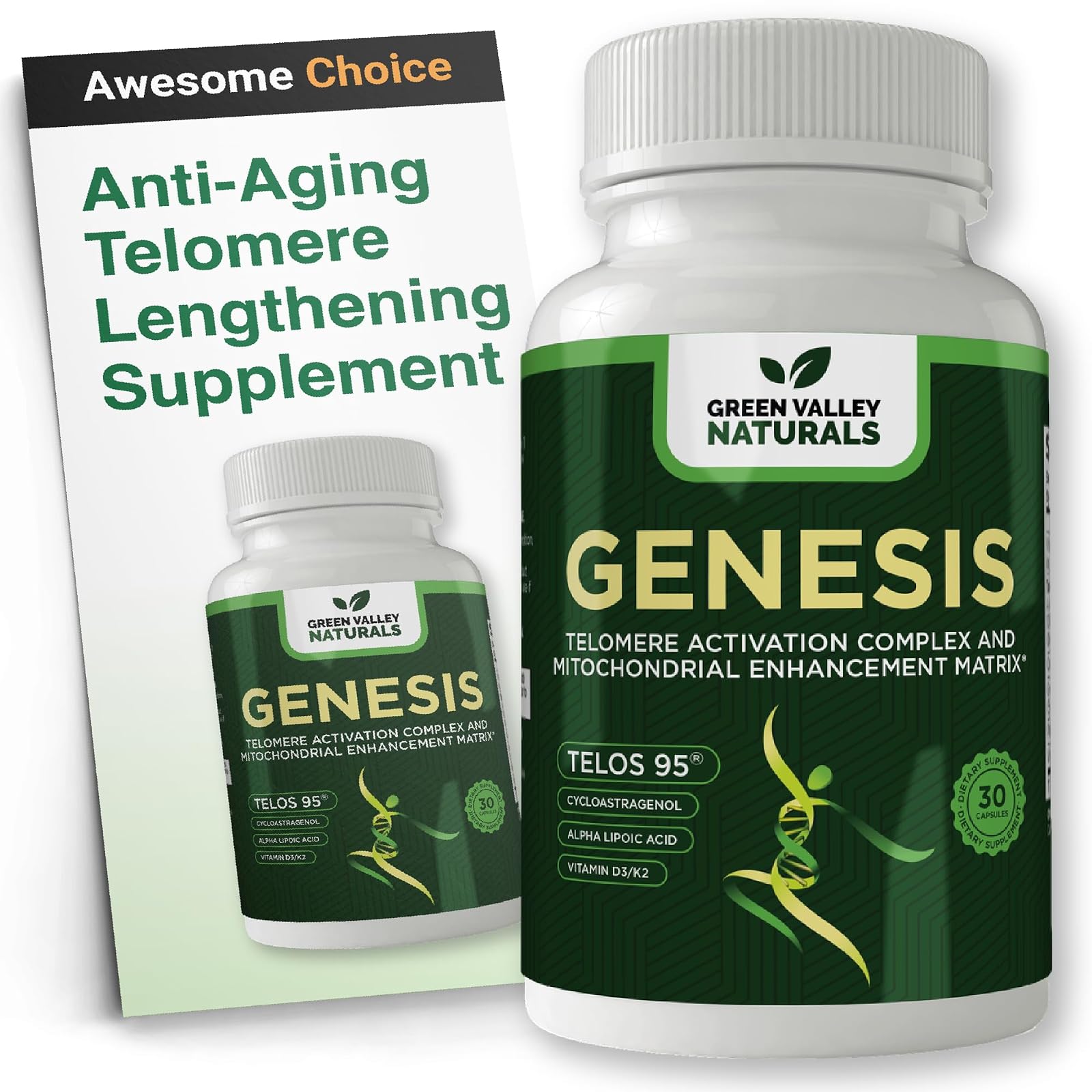 Genesis telomere length supplement capsules