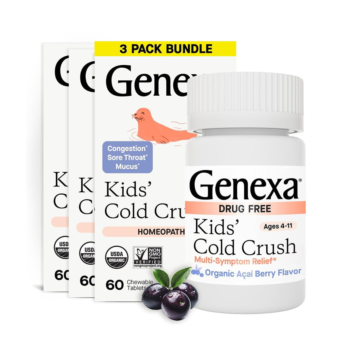 Genexa Kids Cold Crush chewable tablets