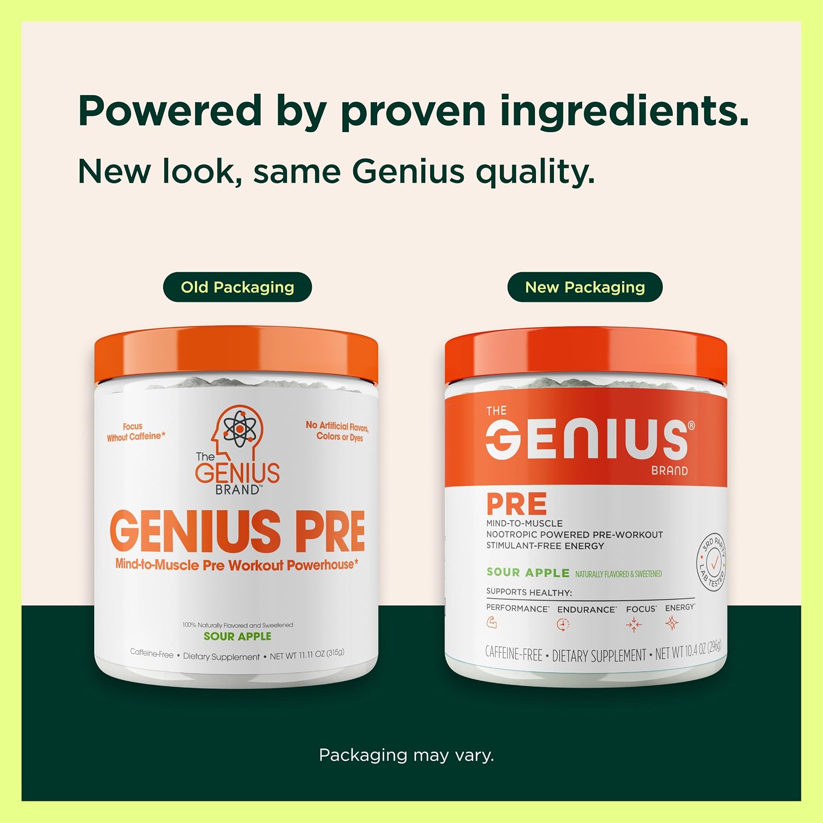 Genius Brand pre-workout with 20 servings
