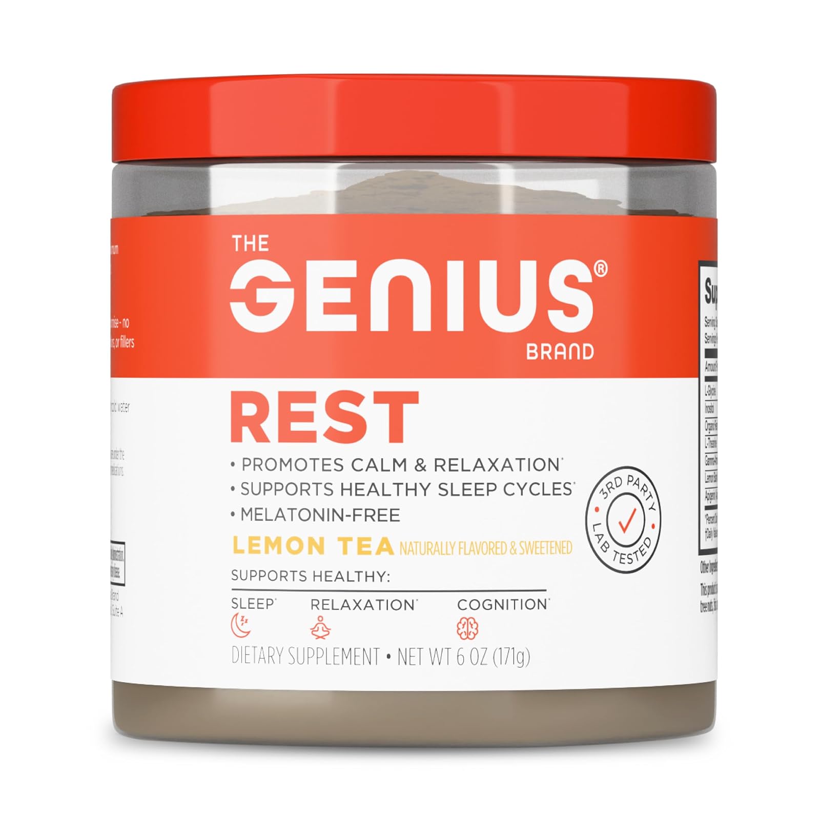 Genius Rest sleep supplement lemon tea