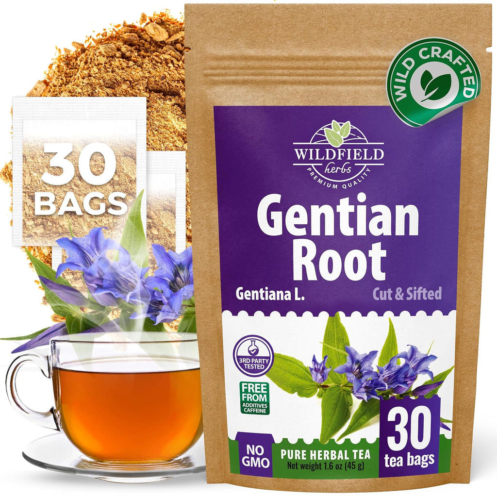 gentian root herbal tea bags