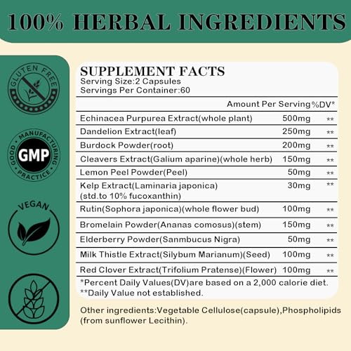 Gentle detox herbal supplement