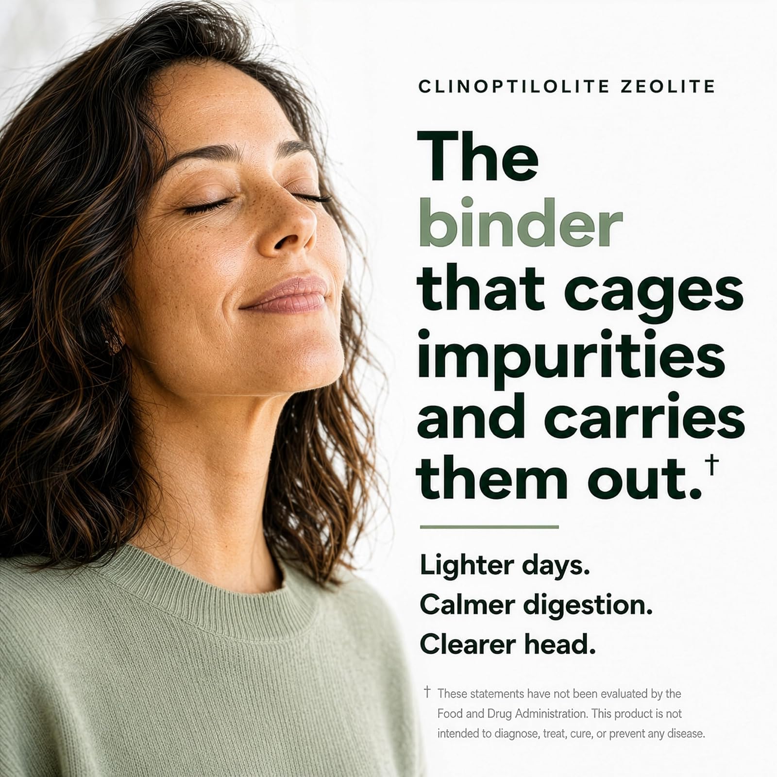 Gentle detoxification with zeolite binder