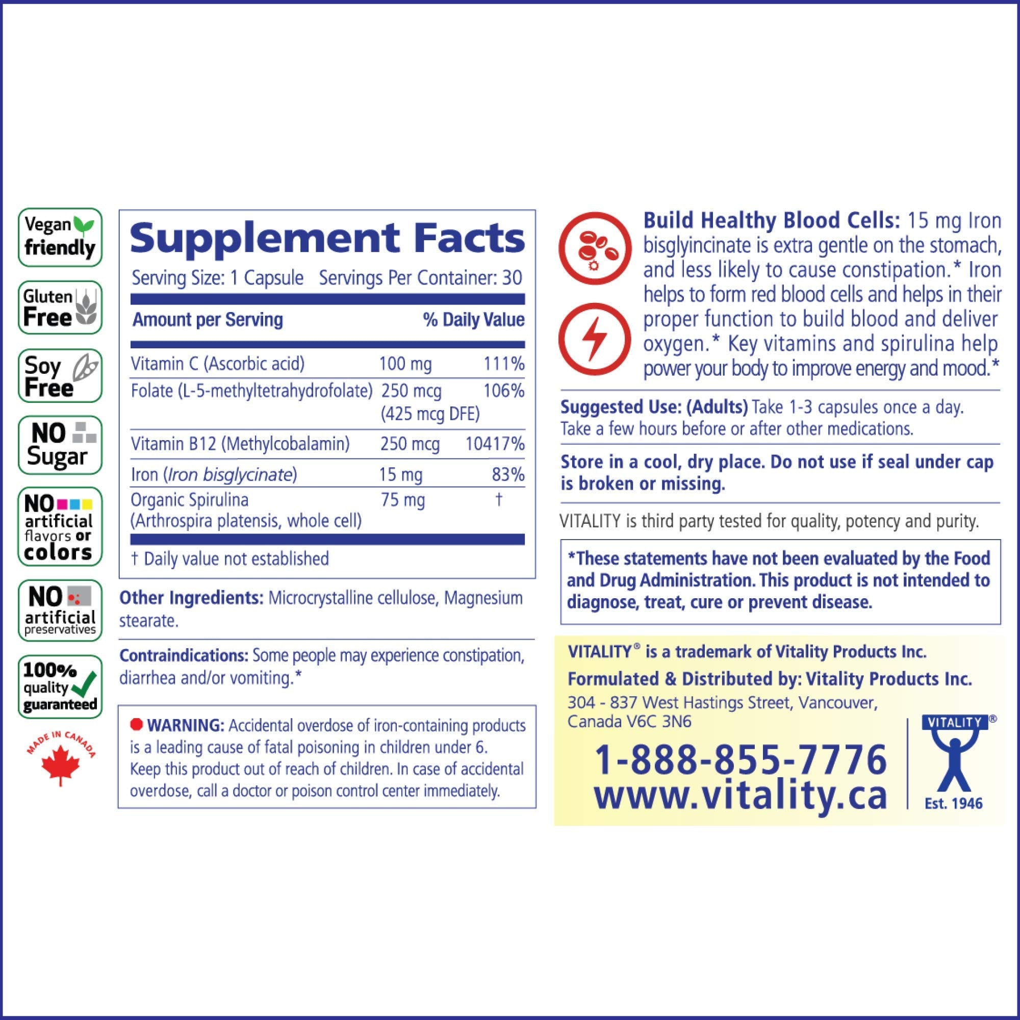 Gentle iron formula for sensitive stomachs