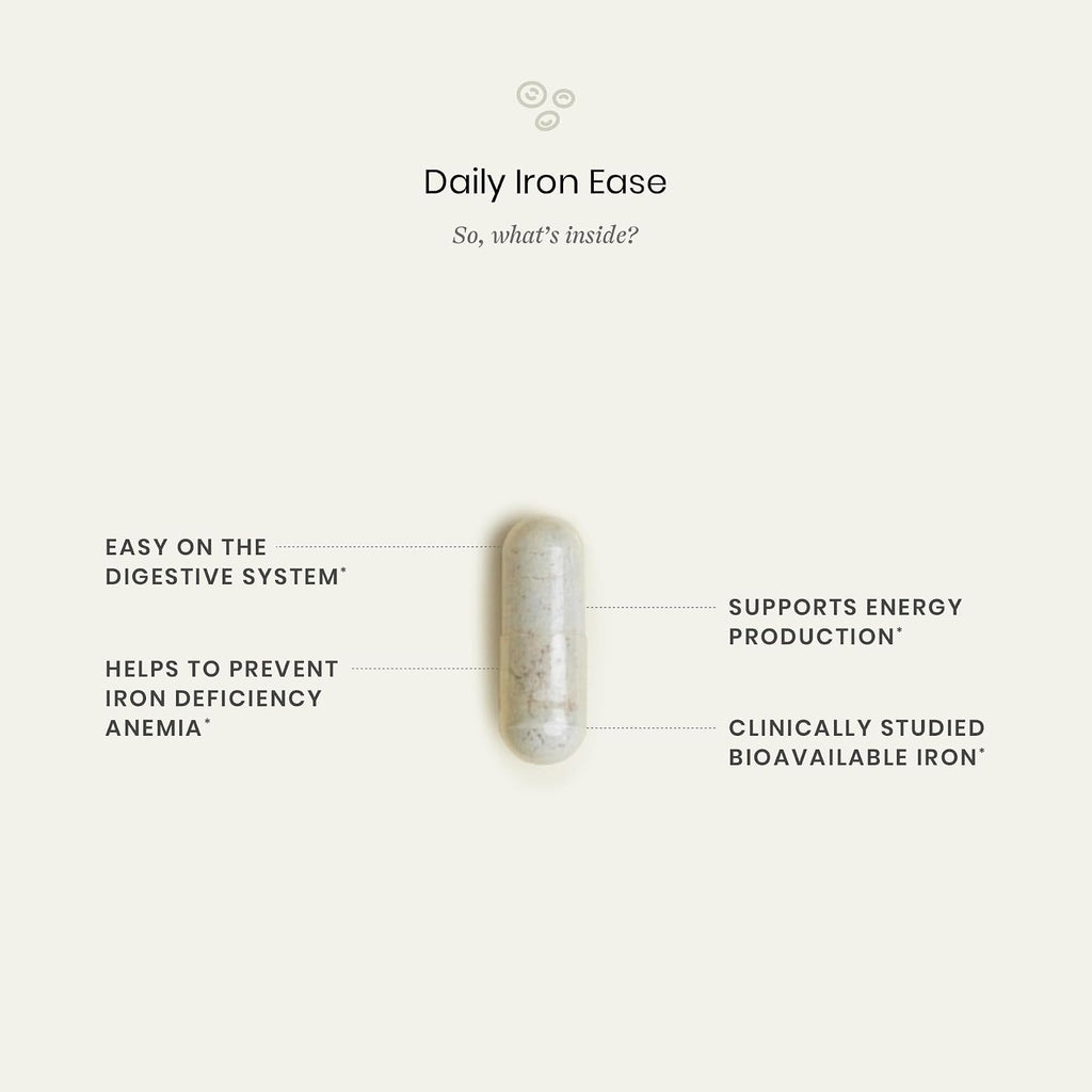 Gentle iron supplement for energy