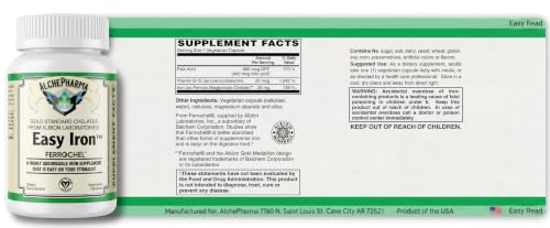 Gentle iron supplement for sensitive stomachs