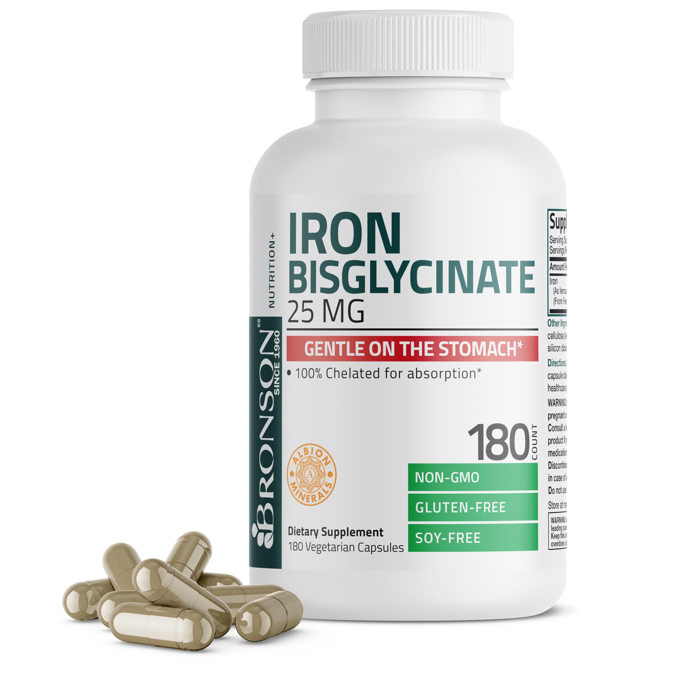 Gentle iron supplement for sensitive stomachs