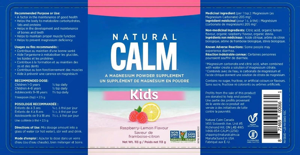 Gentle magnesium powder for kids