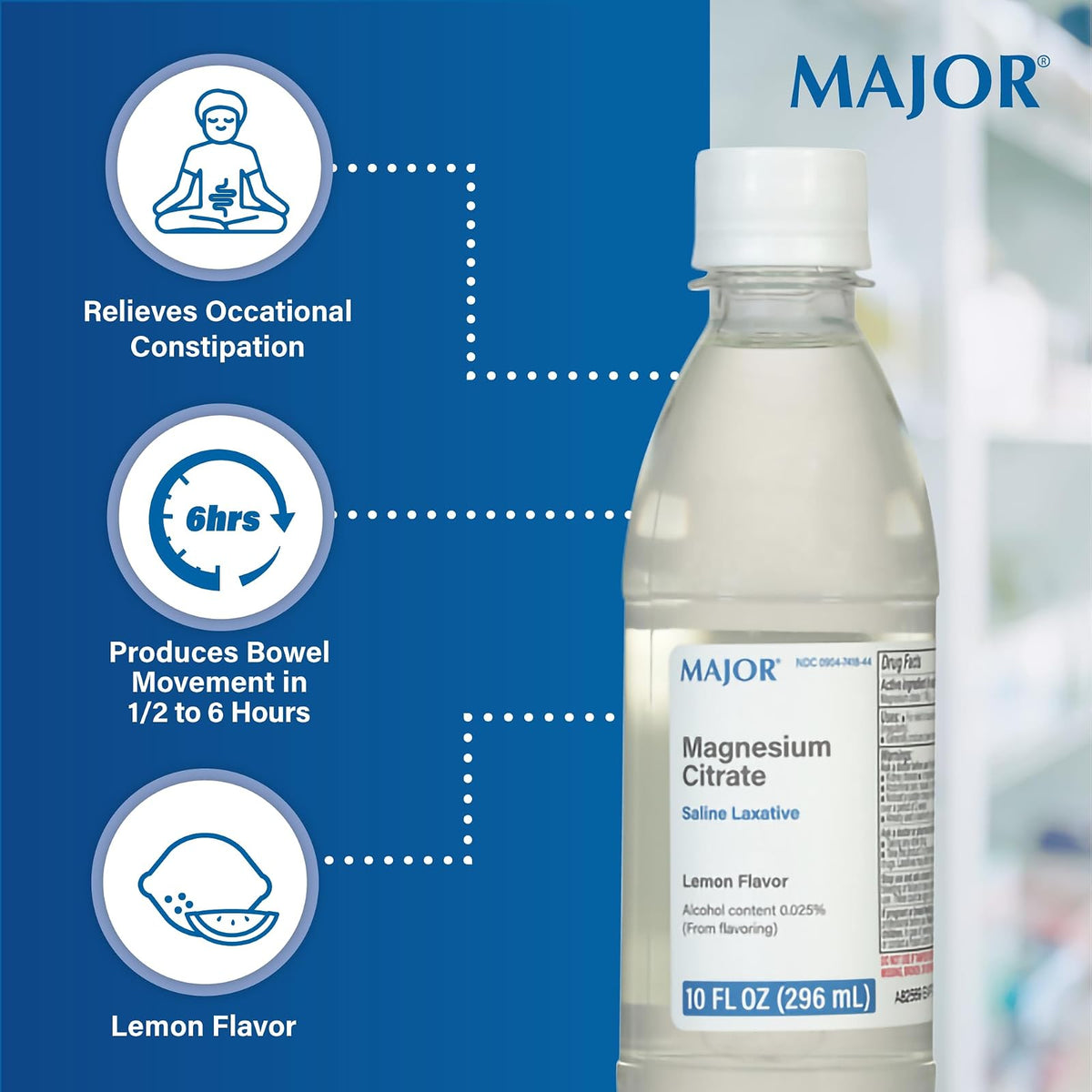 Gentle saline laxative for constipation
