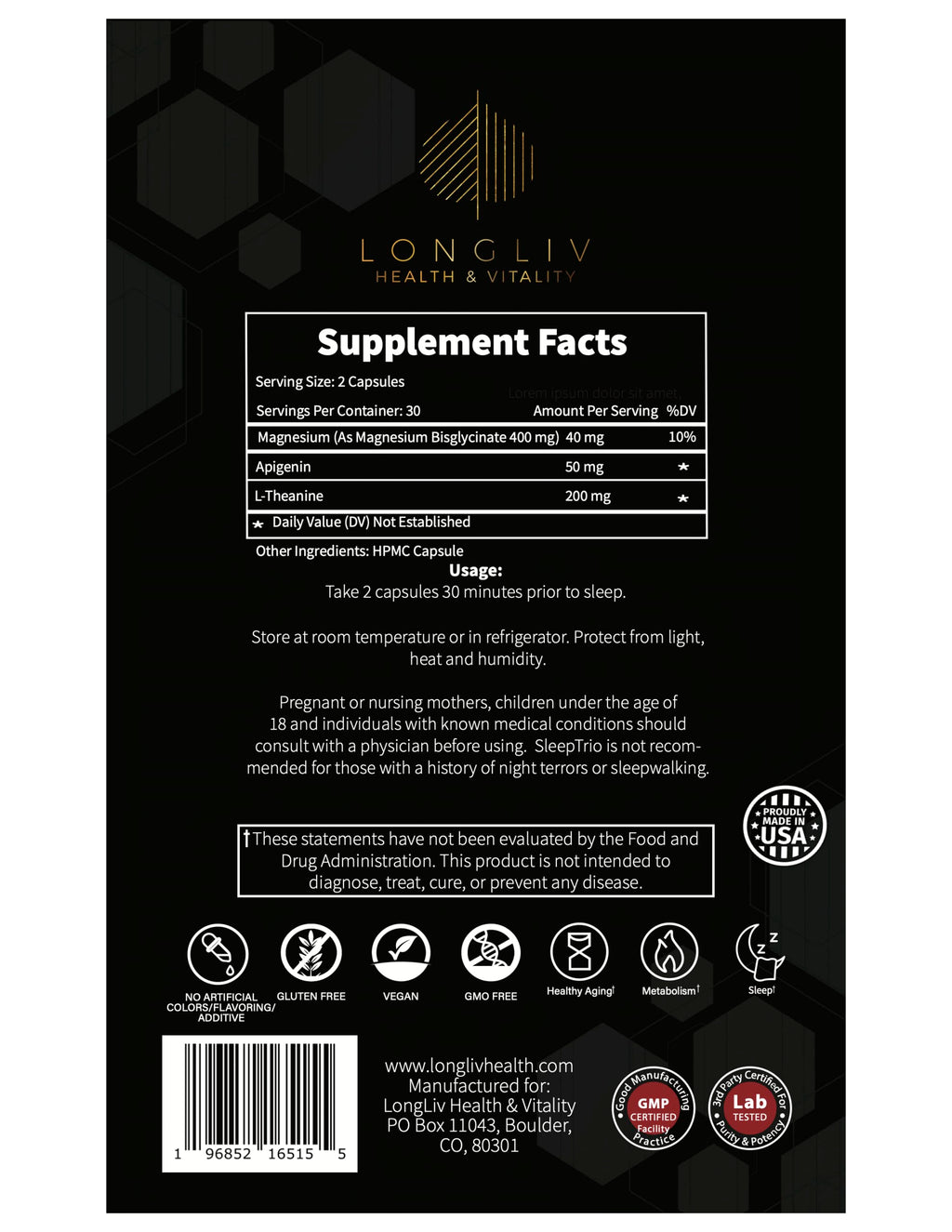 Gentle sleep support without melatonin