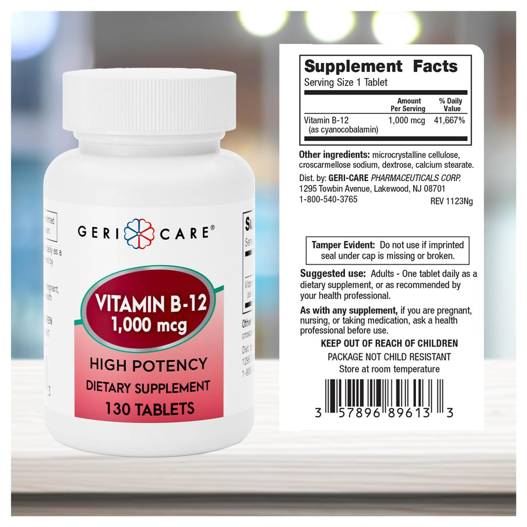 GeriCare B-12 tablets for vitality