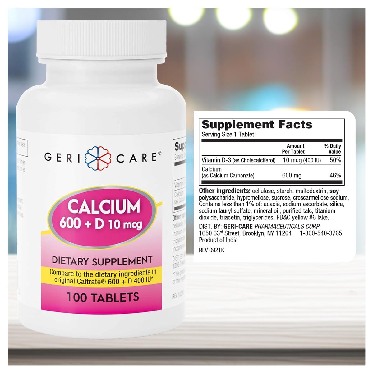 GeriCare Calcium 600 mg for strong bones