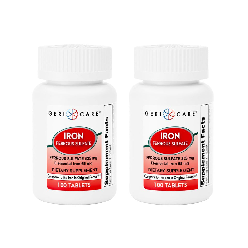 GeriCare ferrous sulfate iron pills