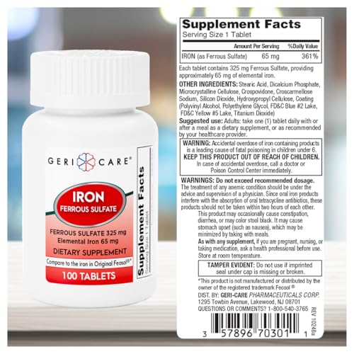 GeriCare iron supplement for women