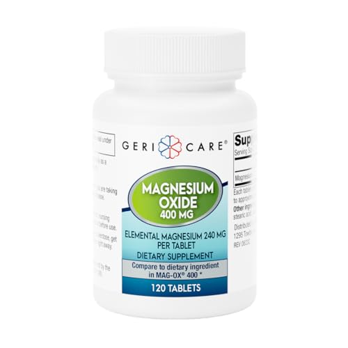 GeriCare Magnesium Oxide supplement tablets