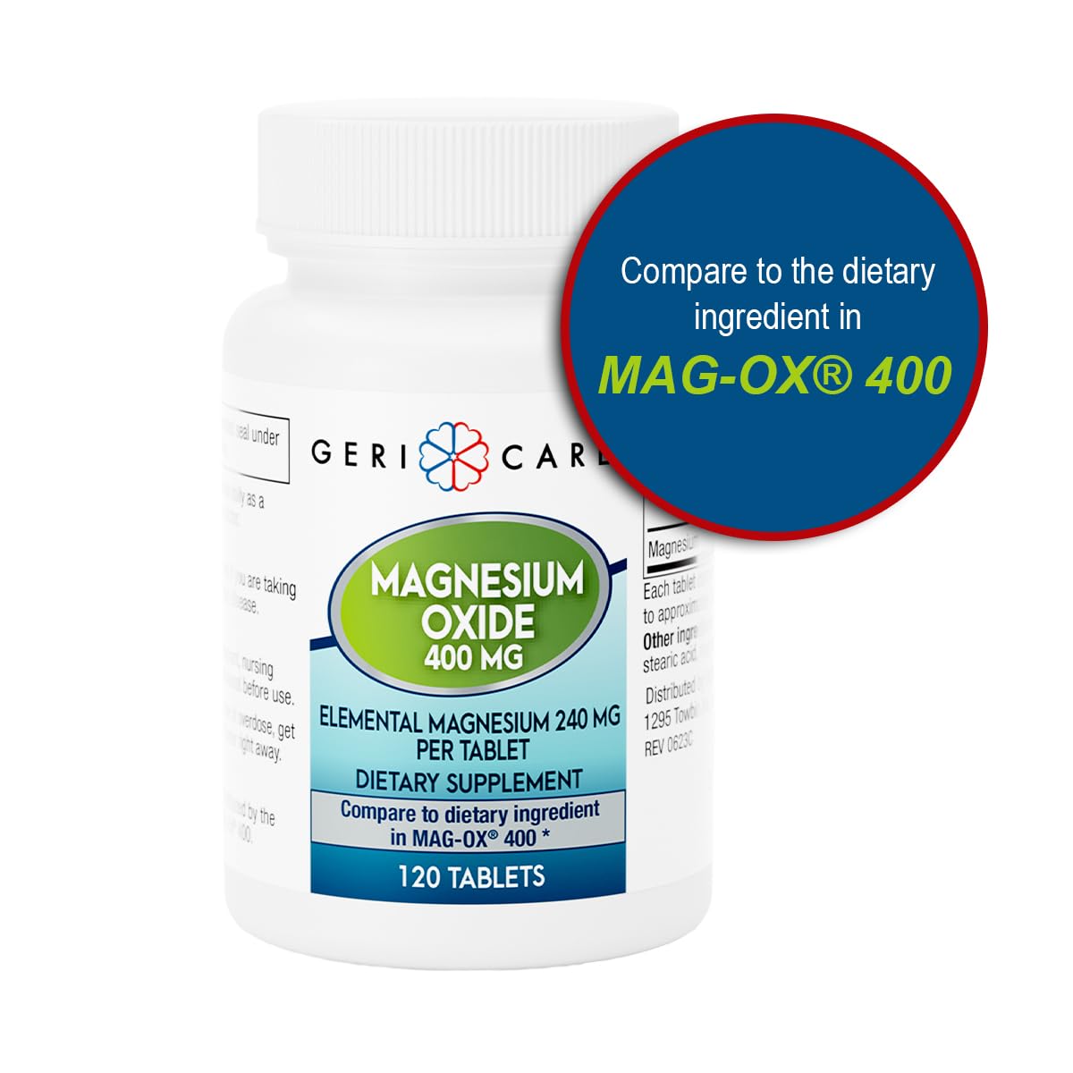 GeriCare magnesium tablets for active lifestyles