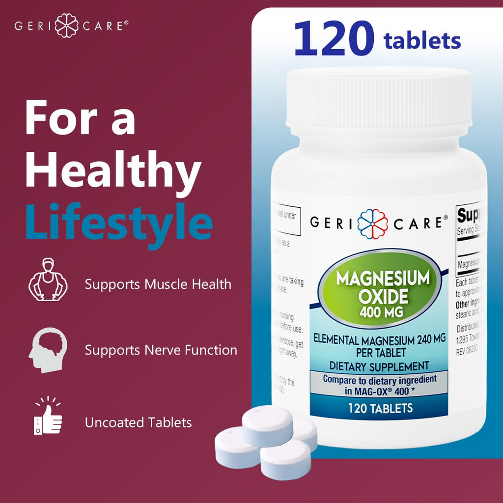 GeriCare magnesium tablets for bone strength