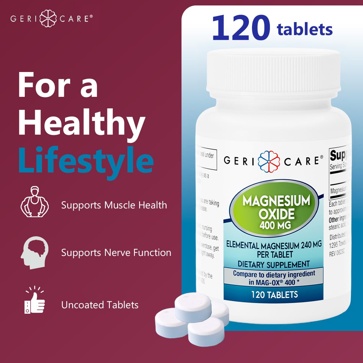 GeriCare magnesium tablets for bone strength