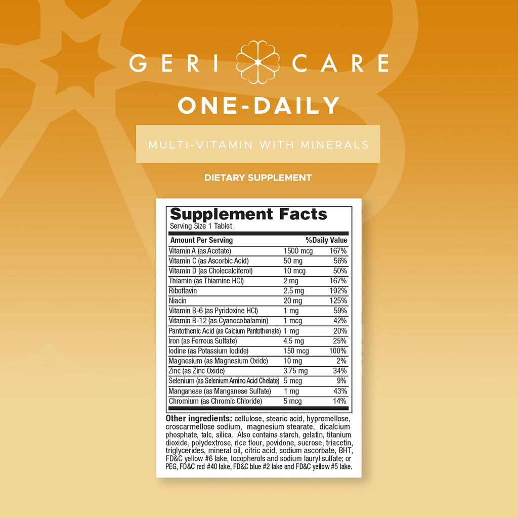 GeriCare multivitamin for active lifestyle