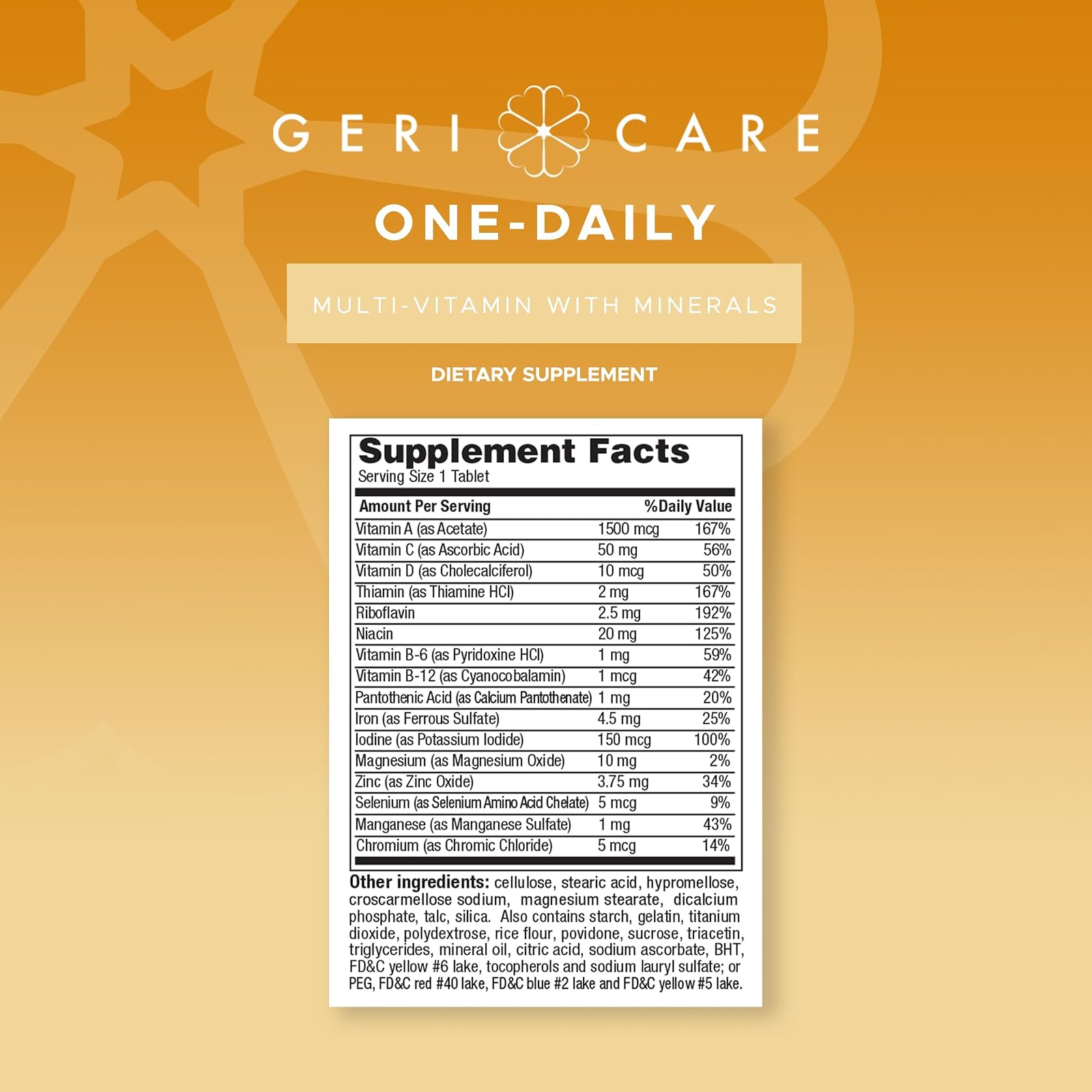 GeriCare multivitamin for active lifestyle