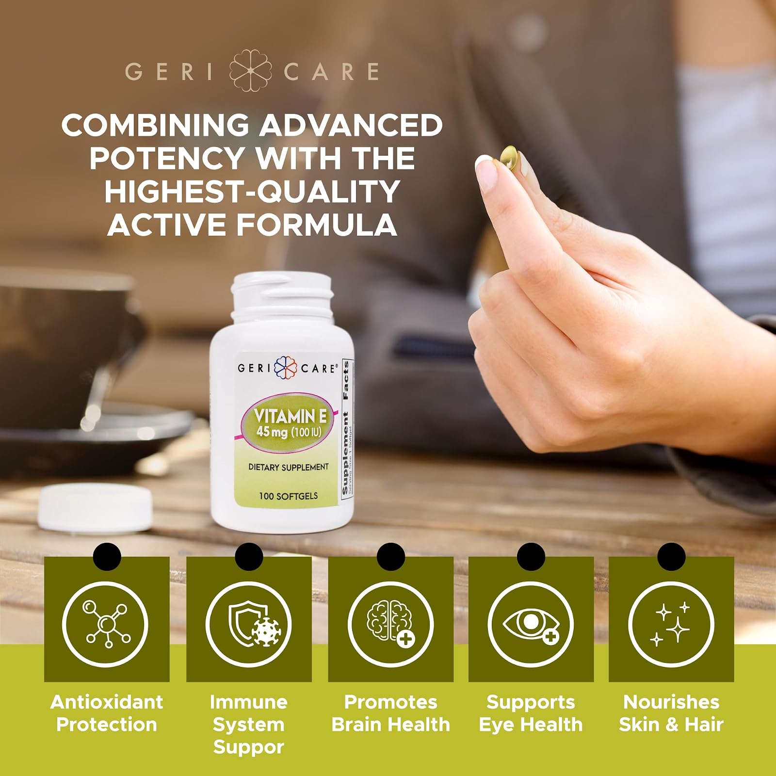 GeriCare vitamin E 100 IU dosage