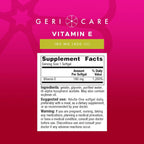 GeriCare vitamin E for daily nutrition