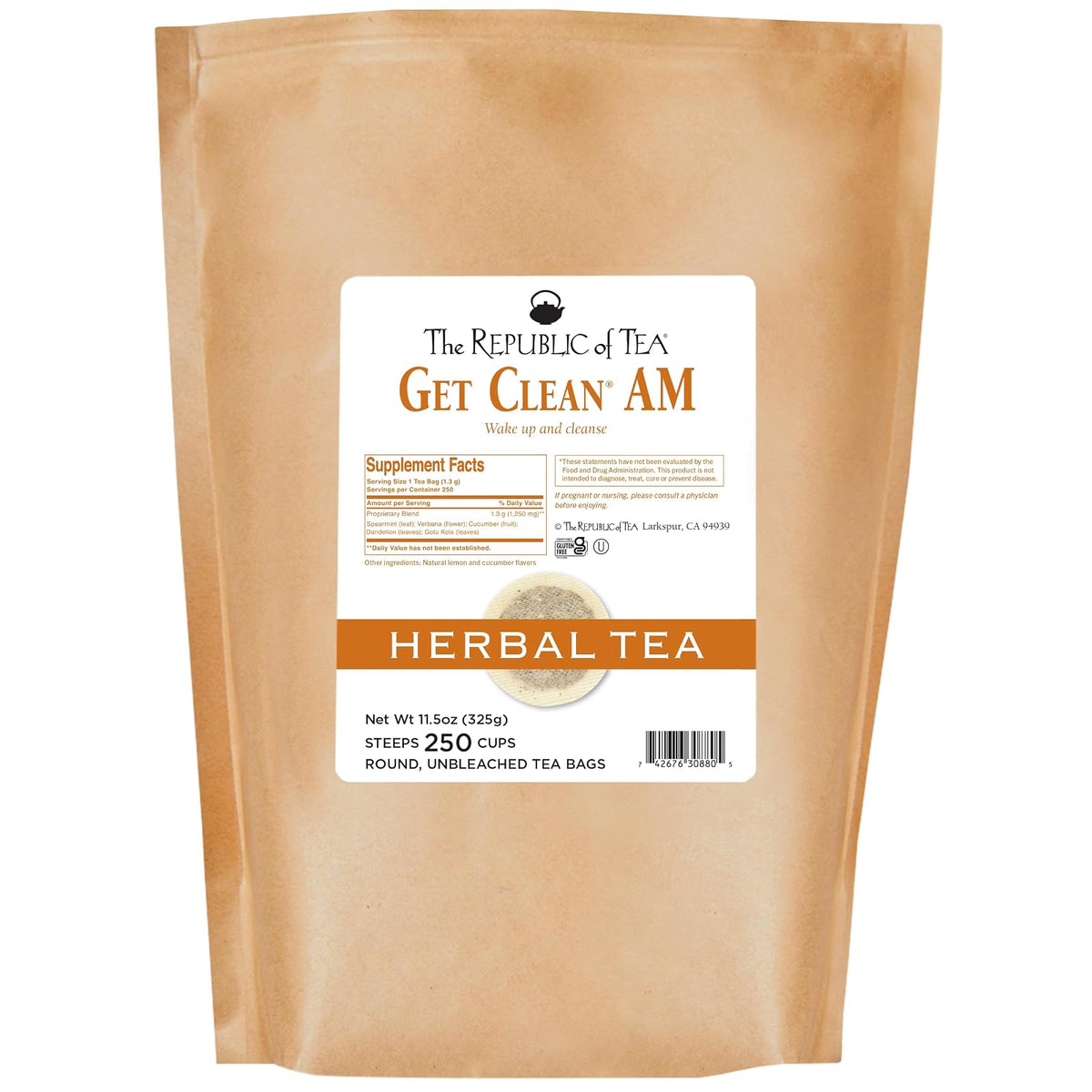 Get Clean AM Herbal Tea bags