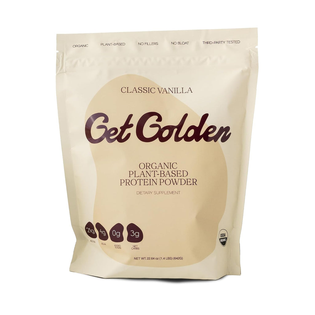 Get Golden organic vanilla protein powder