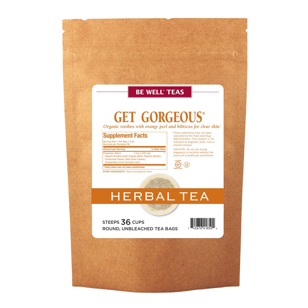 Get Gorgeous herbal tea bags for beauty