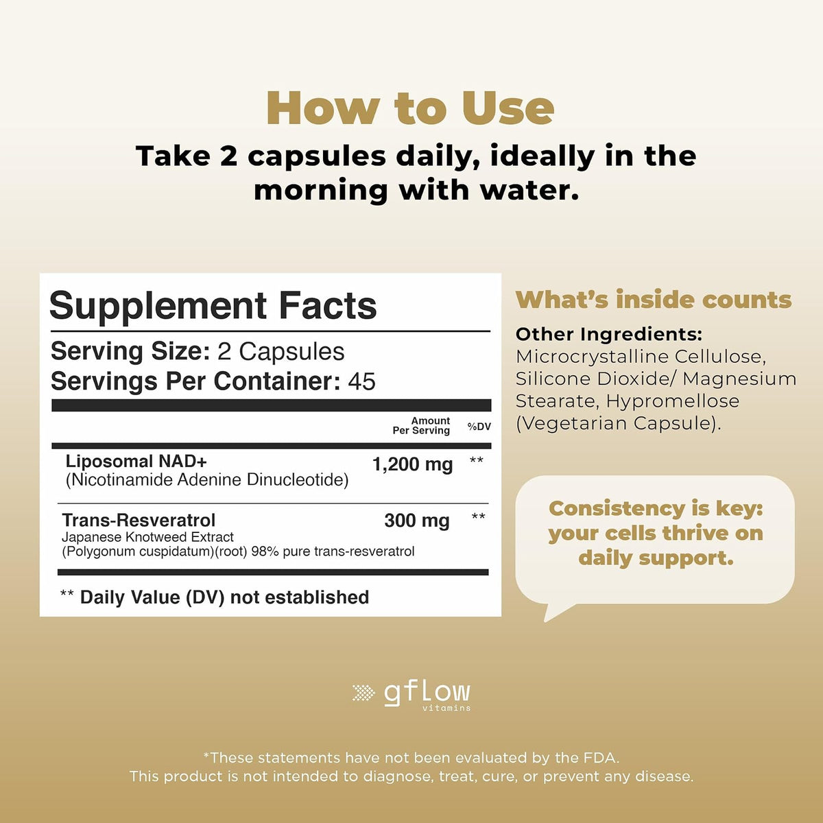 gflow NAD+ for enhanced vitality