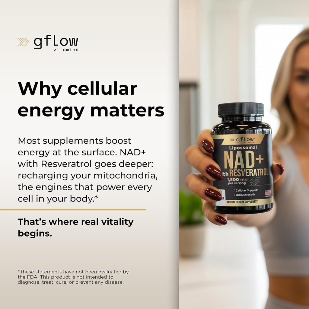 gflow NAD+ with high purity resveratrol