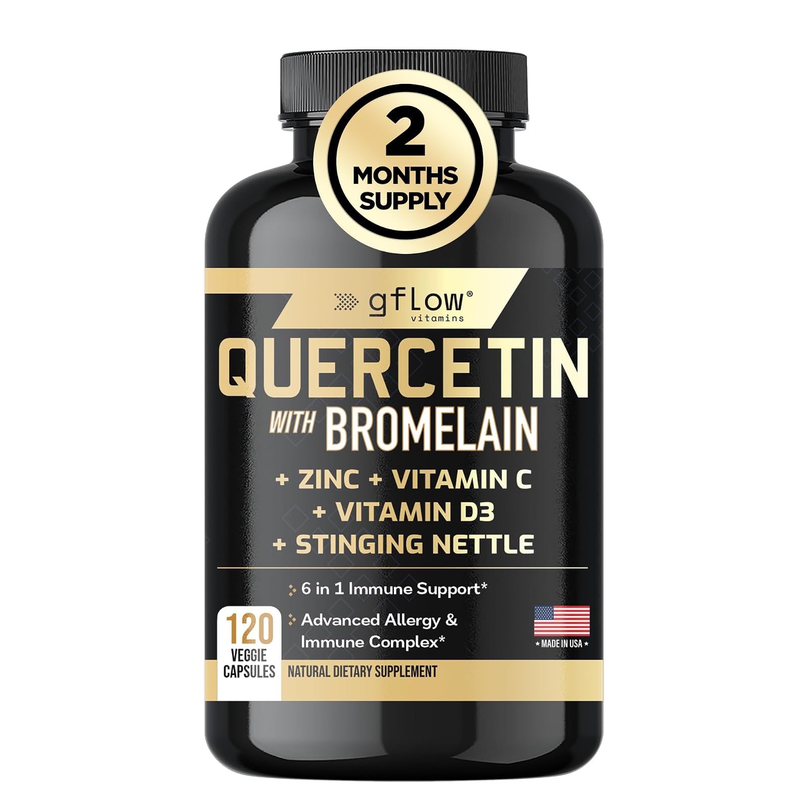 gflow Quercetin with Bromelain capsules