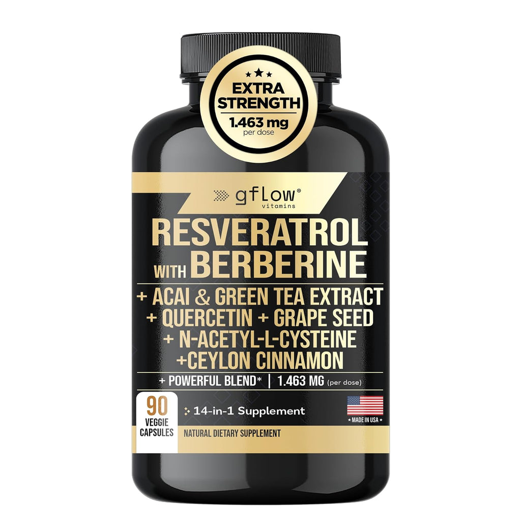 gflow Resveratrol 1000 mg capsules for heart health