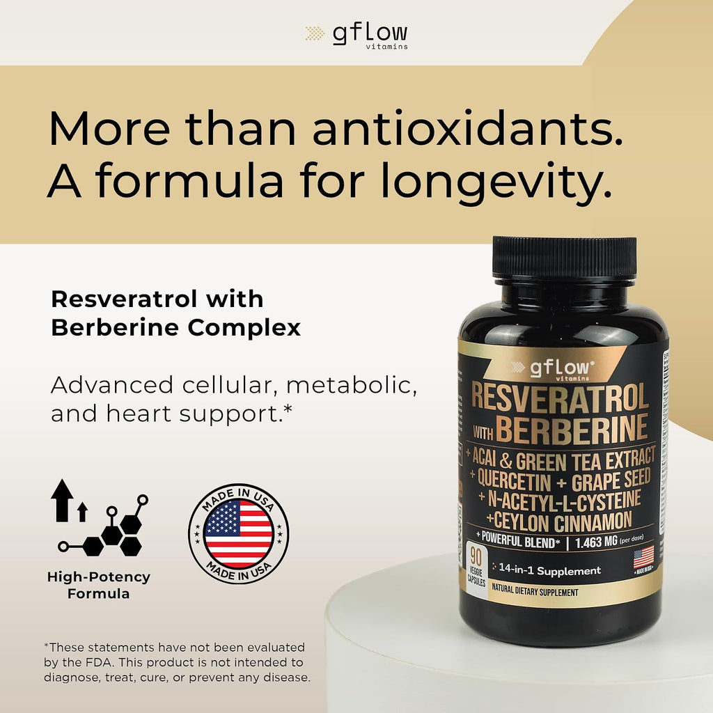 gflow Resveratrol antioxidant support for wellness