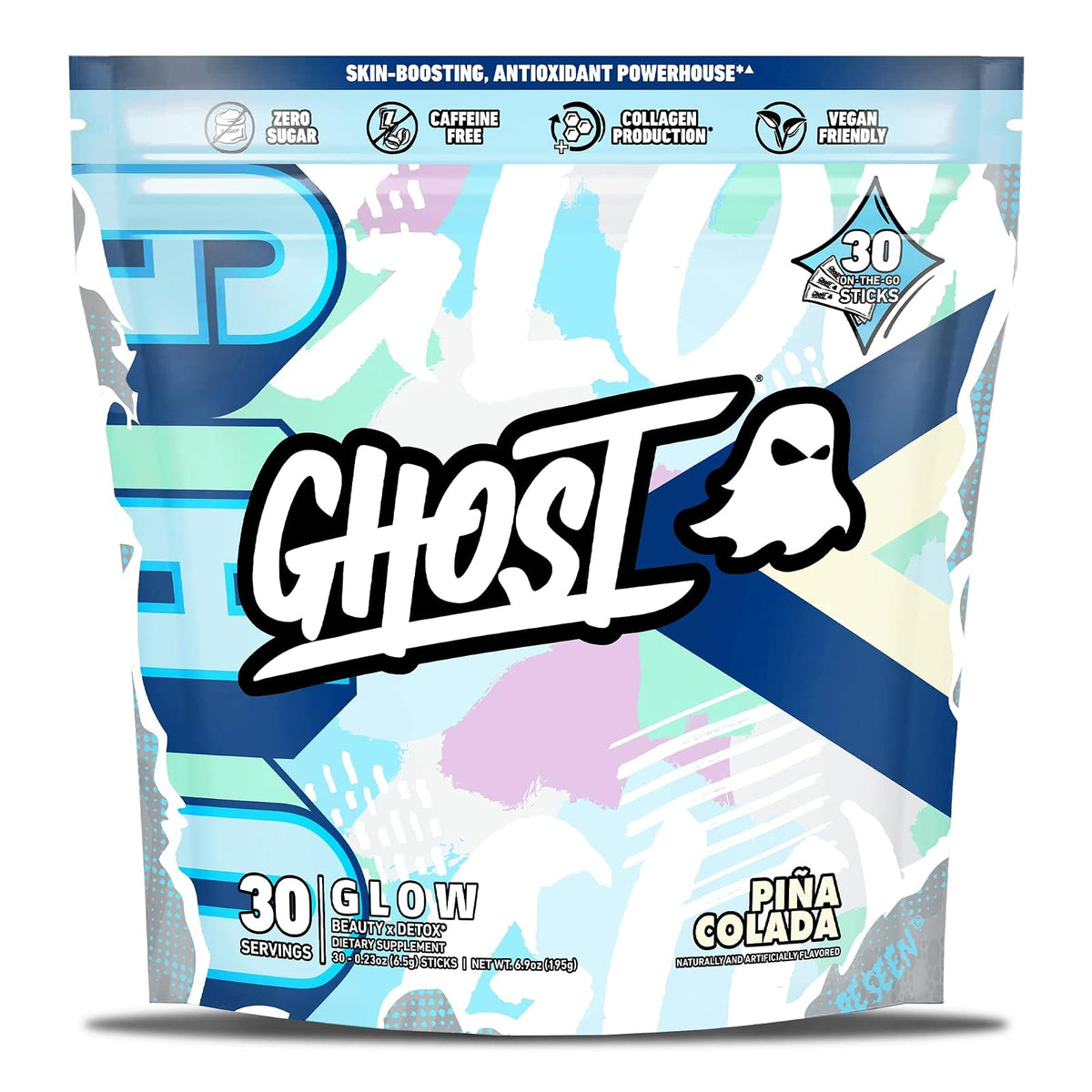 GHOST collagen beauty supplement packets