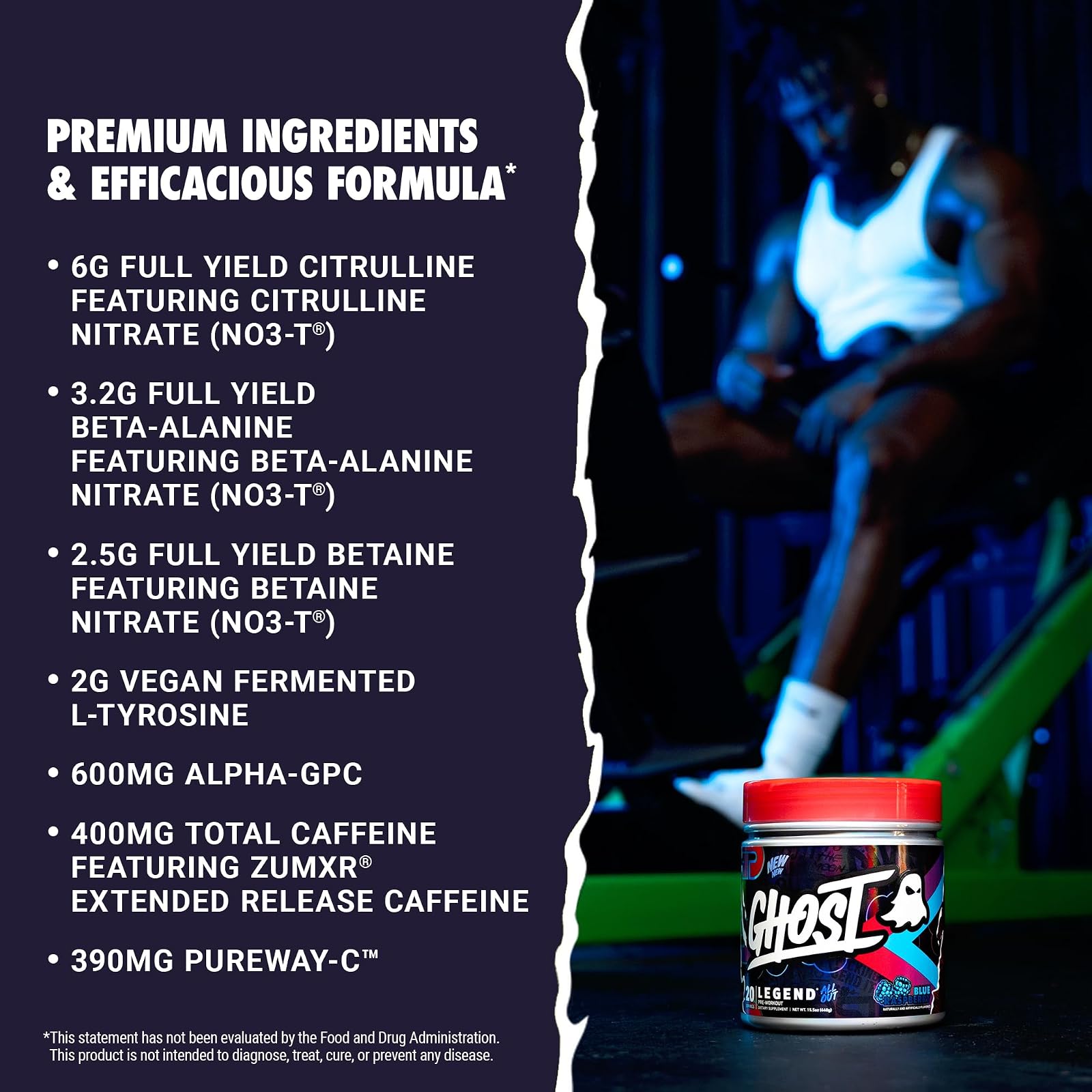 GHOST Legend pre-workout supplement