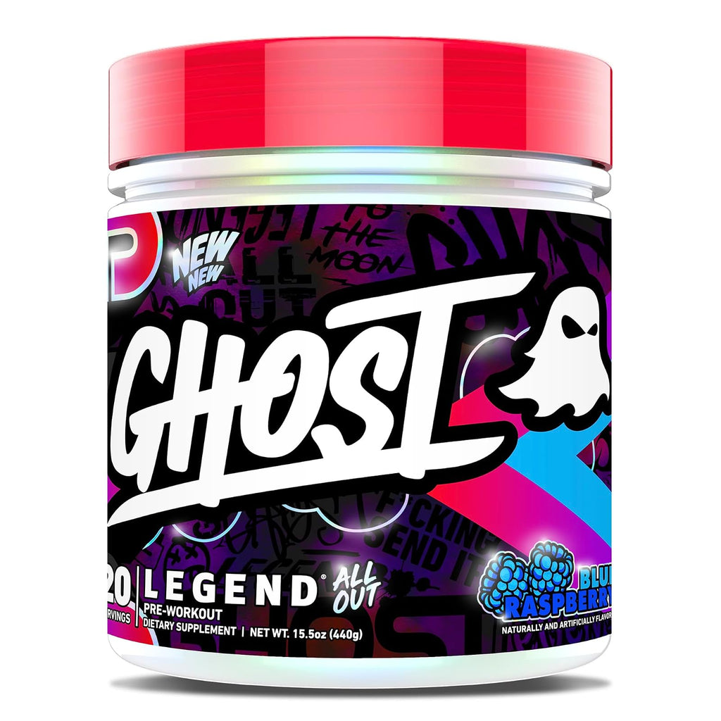 GHOST pre-workout blue raspberry flavor